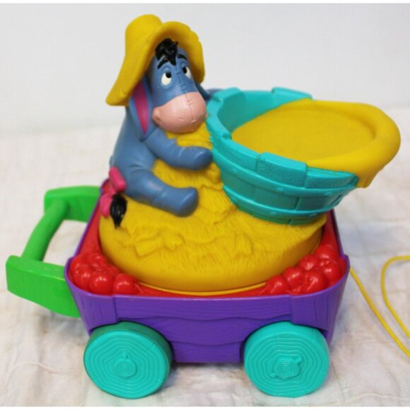 Disney | Toys | Vtg 9s Disney Winnie The Pooh Pull Toy Honey Stack N ...